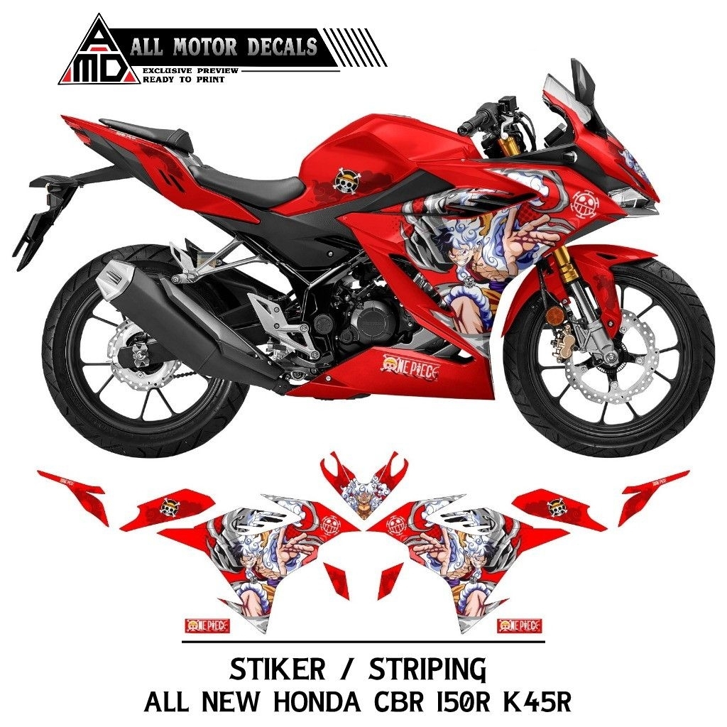 Honda Cbr 150r new K45r One Piece Motif Decal Sticker new Cbr150r ...
