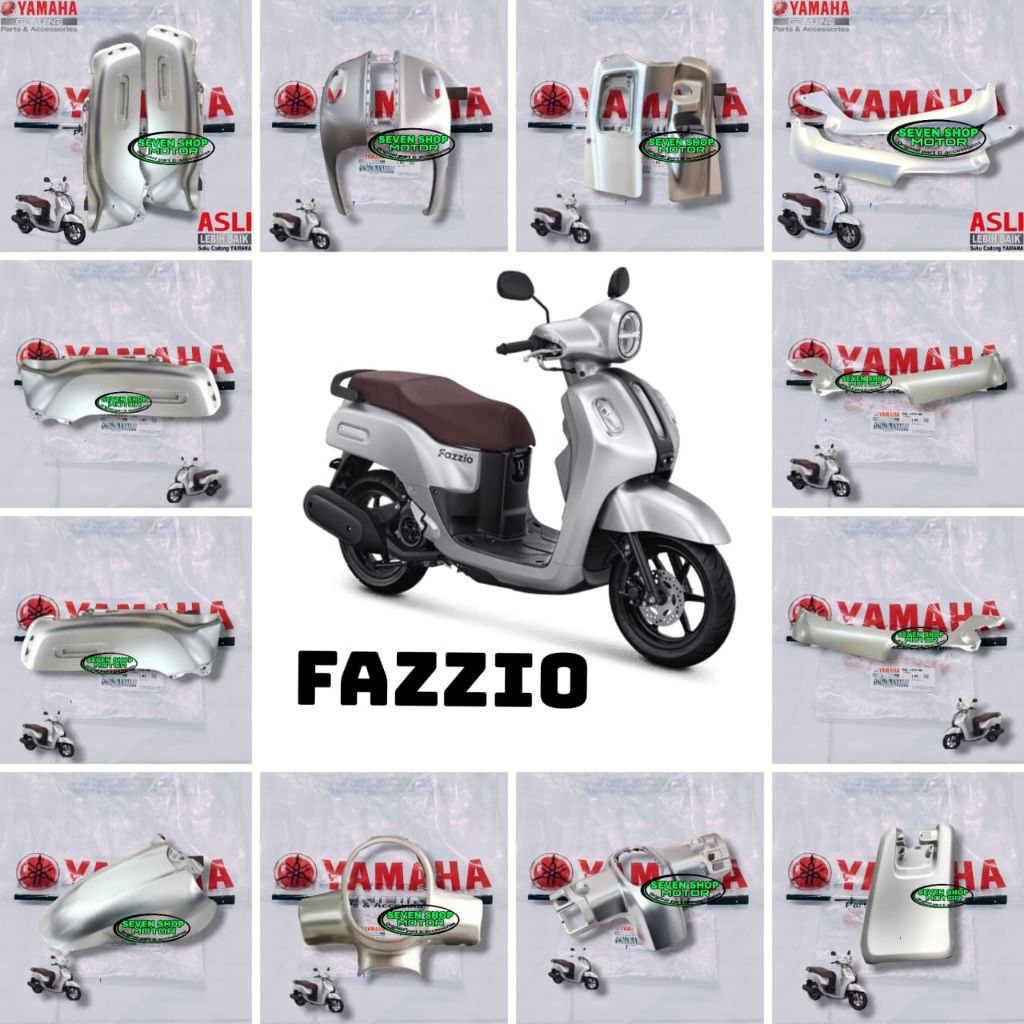 FAZIO 125 FAZZIO 125 DARK SILVER SMOOTH BODY COVER (BEJ) ORIGINAL ...