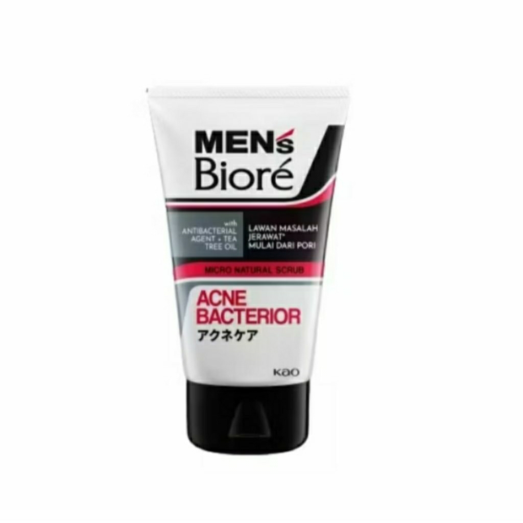 KAO Men's Biore Facial Wash 100gr + DEEP PORE CLEAN Facial Wash + ACNE ...