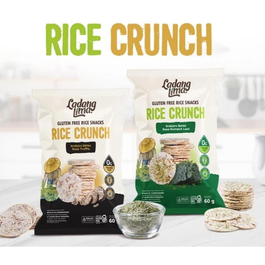 Rice Crunch 60gr Ladang Lima - Pillow Bag - Crunchy Gluten Free High ...