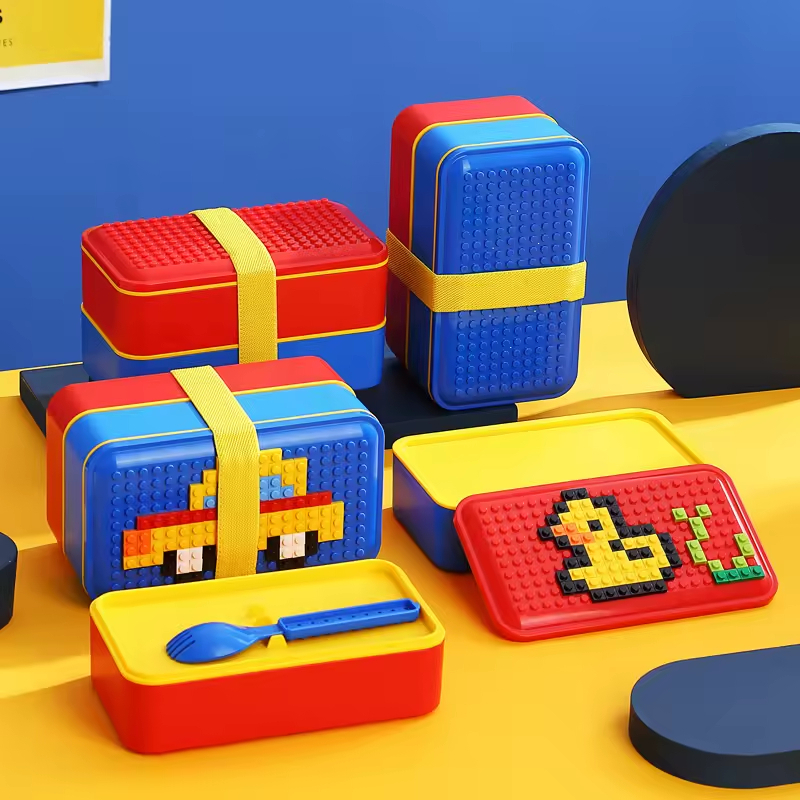ALWAYS PROSPERITY - Lunch Box 2-Layer Lunch Box Lego Motif Children's ...