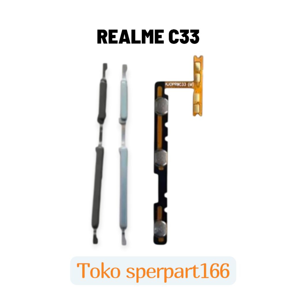 TOMBOL OUTER BUTTON + FLEXIBLE ON OFF VOLUME REALME C33 (1SET) | Shopee ...