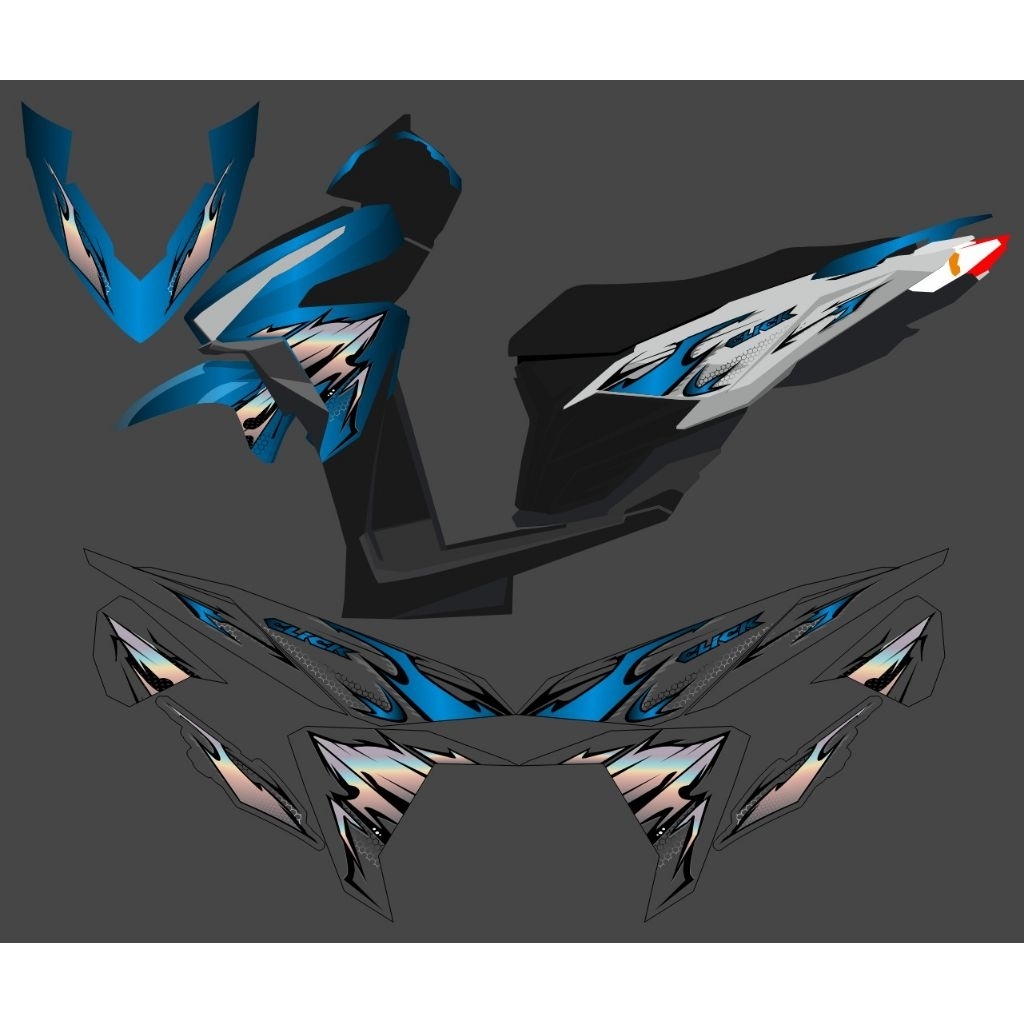 Striping Sticker Vario Led Old Transparent Style Proper Motif Varky V2 ...