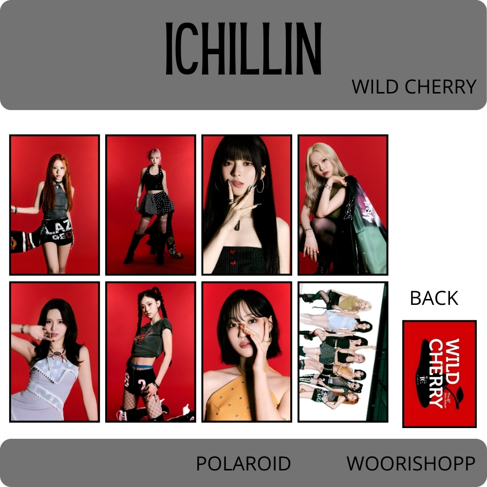 PHOTOCARD ICHILLIN WILD CHERRY 2 SIDES 8 PCS KPOP CARDS UNOFFICIAL ...