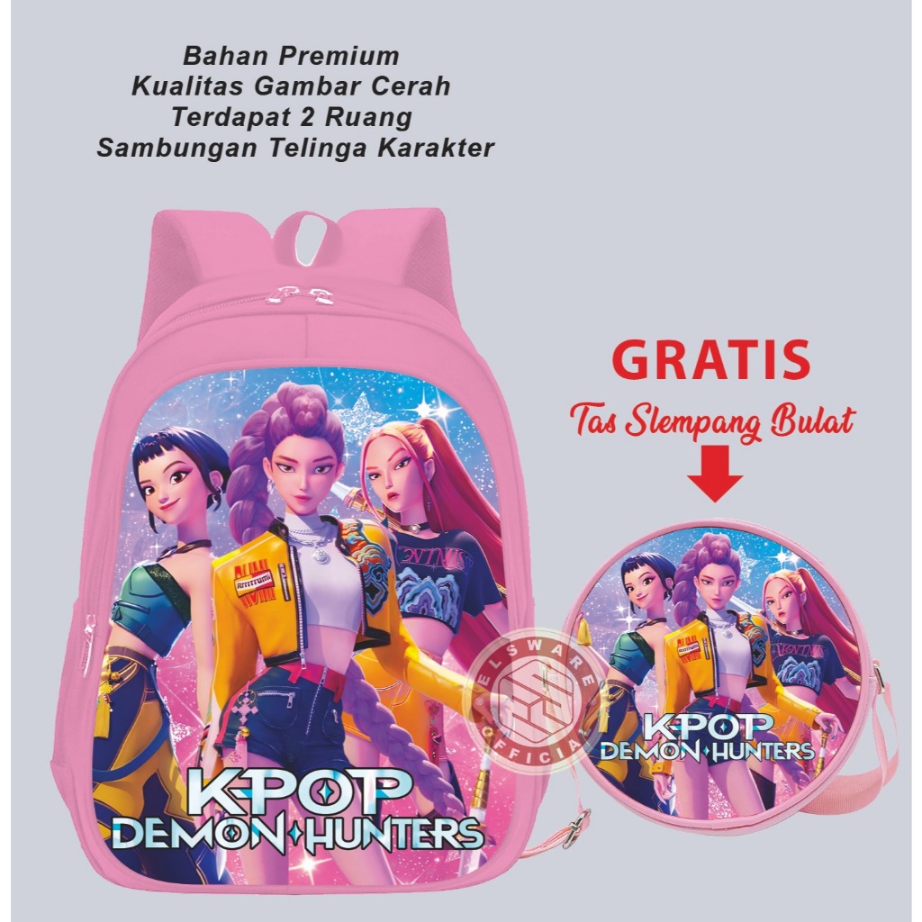 HUNTRIX KPOP DEMON HUNTER School Backpack Kindergarten and Elementary ...