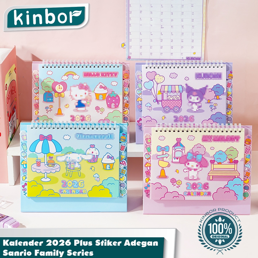 Sanrio Cartoon Vertical Aesthetic Desk Calendar 2026 DIY Exclusive ...