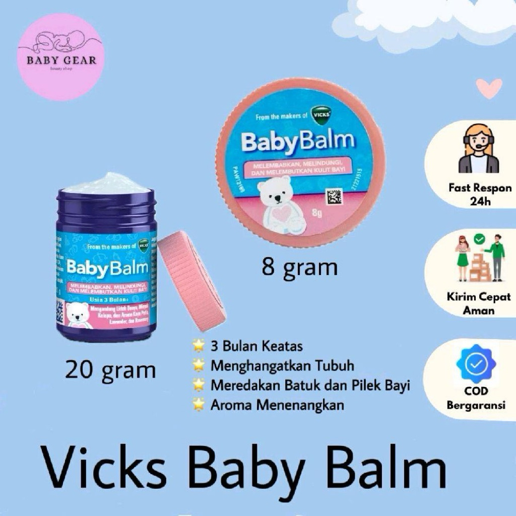 VICKS baby balsam baby balm relieves coughs and colds in babies 50g ...