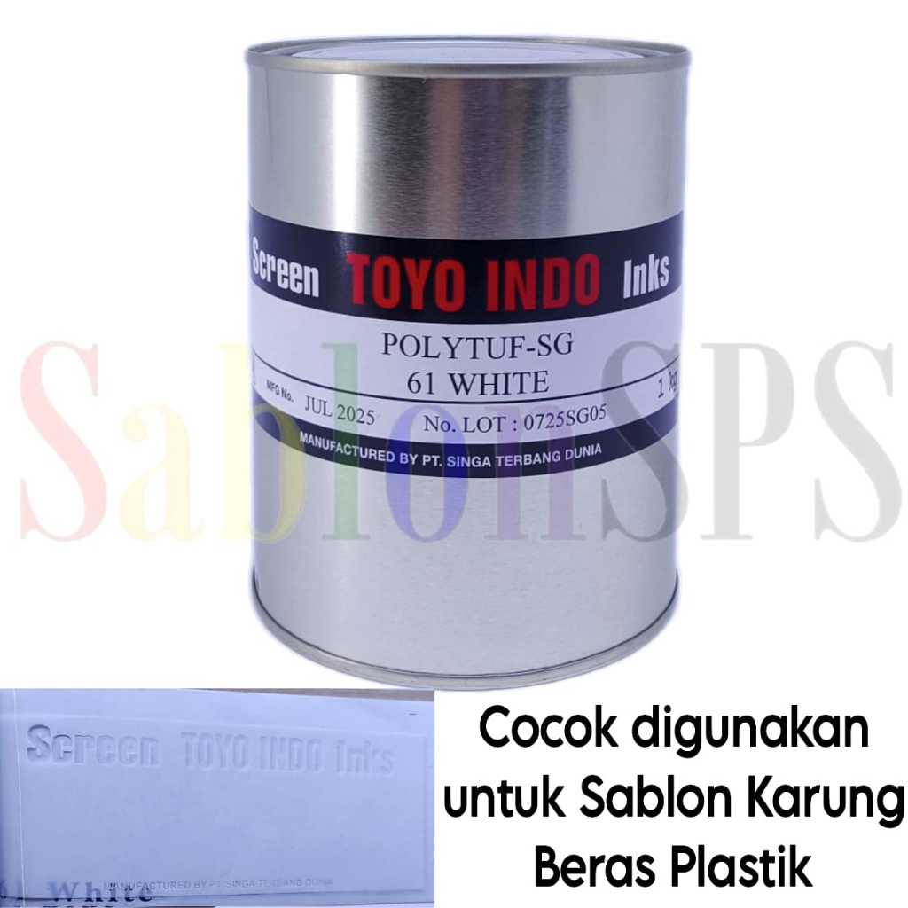 TOYO POLYTUF-SG 61 WHITE PLASTIC RICE SACK SCREEN PRINTING INK 1KG ...