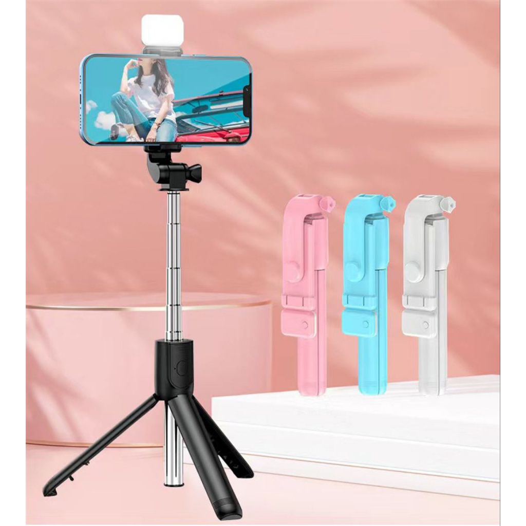 Tongsis R1s Tripod Tongsis LED Flashlight 4in1/ Tripod Wireless ...