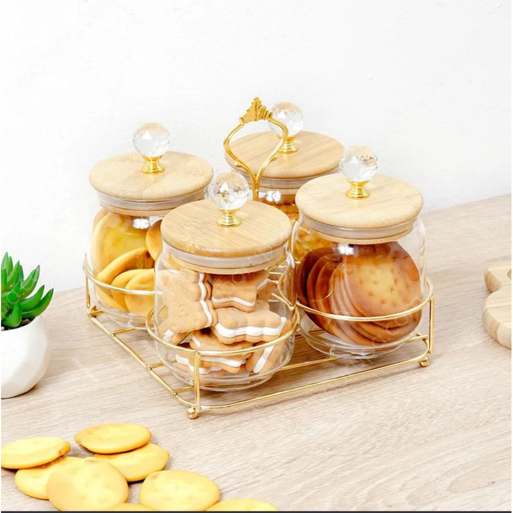 Informa Luxury Jar Set Gold Shelf | Shopee Philippines