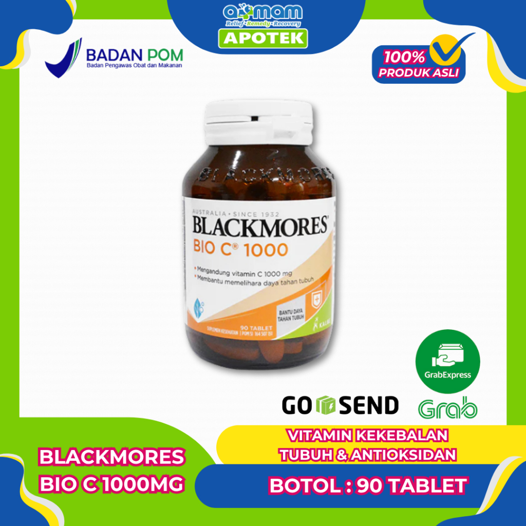 Blackmores Bio C 1000Mg BPOM Kalbe 90 Tablets | Vitamin C Supplement ...