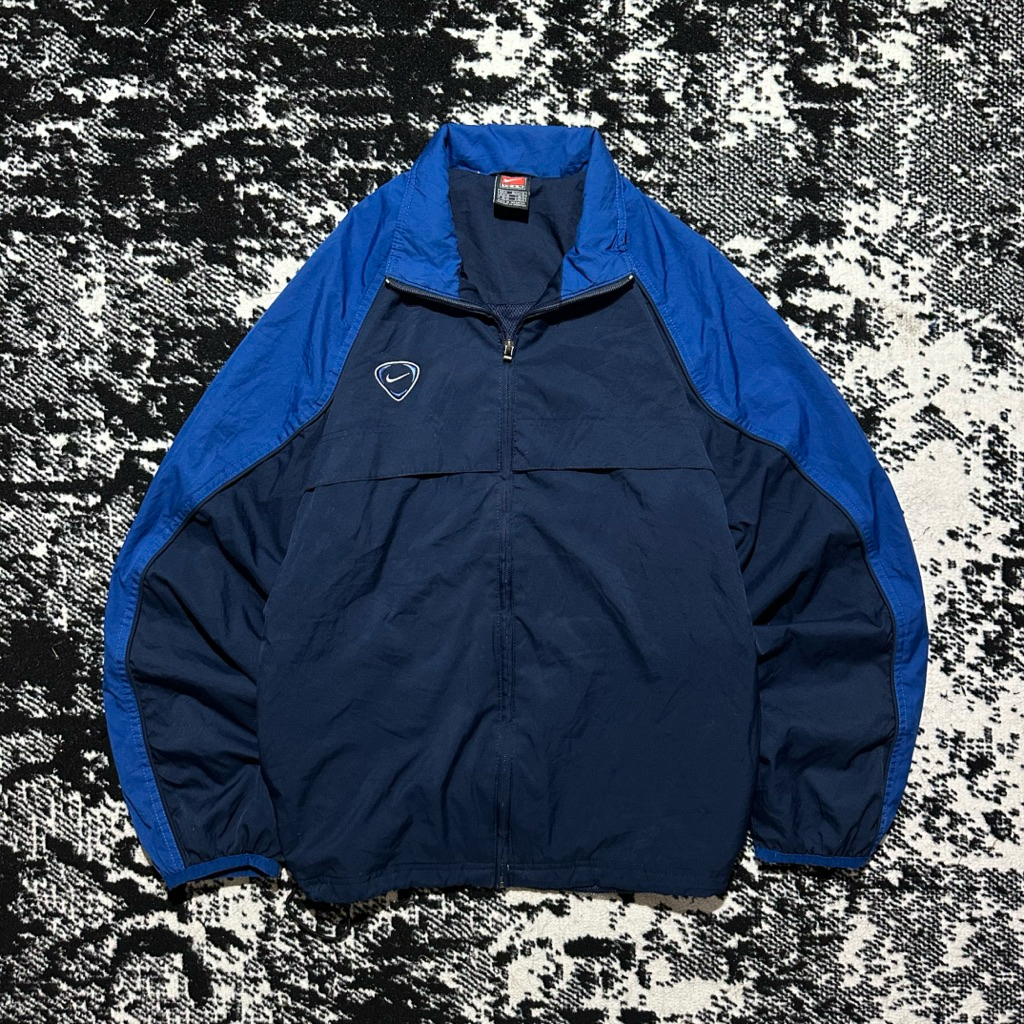 Windbreaker Nike Team Jacket Blue Vintage Colourblock | Shopee Philippines