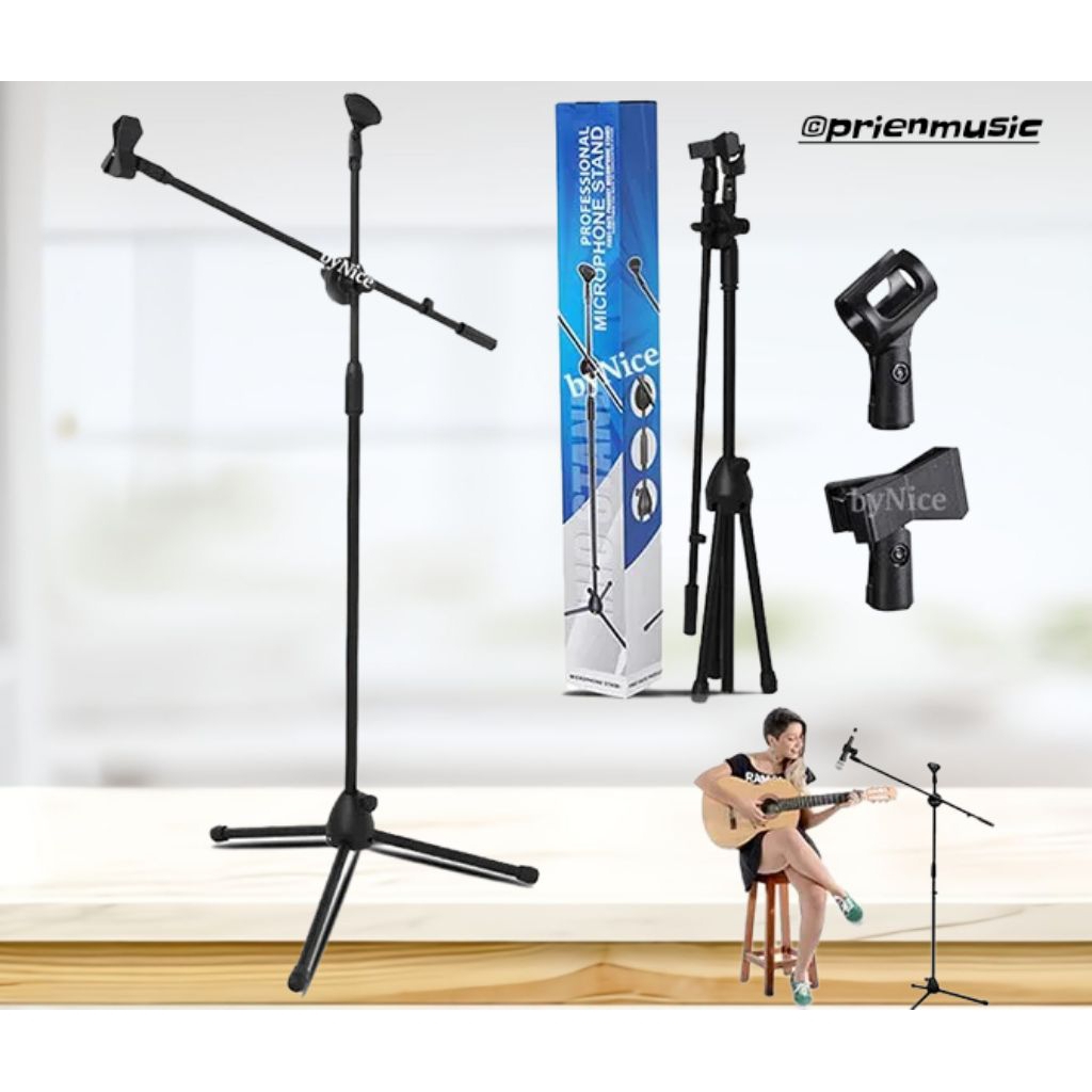 Professional microphone stand plus mic holder/ stand mic boom tripod ...