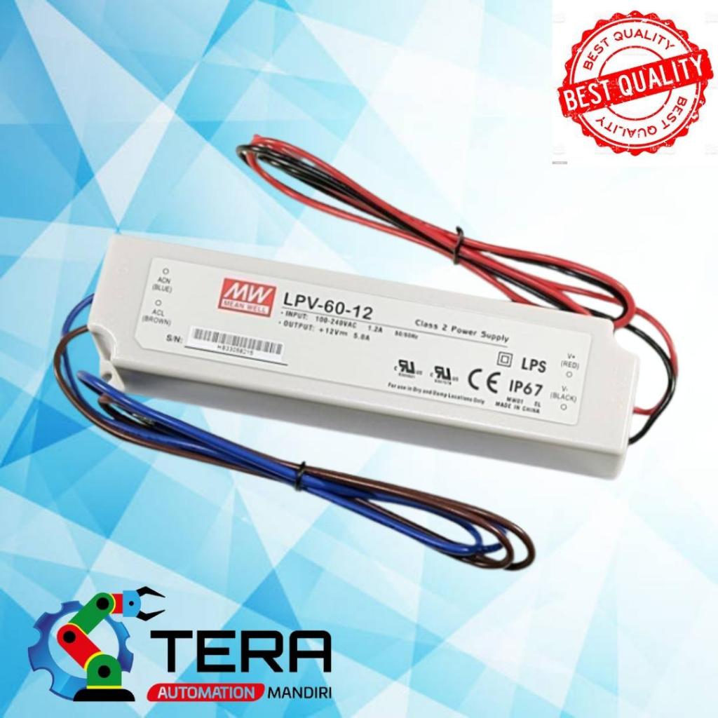 MEAN WELL LPV-60-12 LED MEANWELL DRIVER POWER SUPPLY | Shopee Philippines