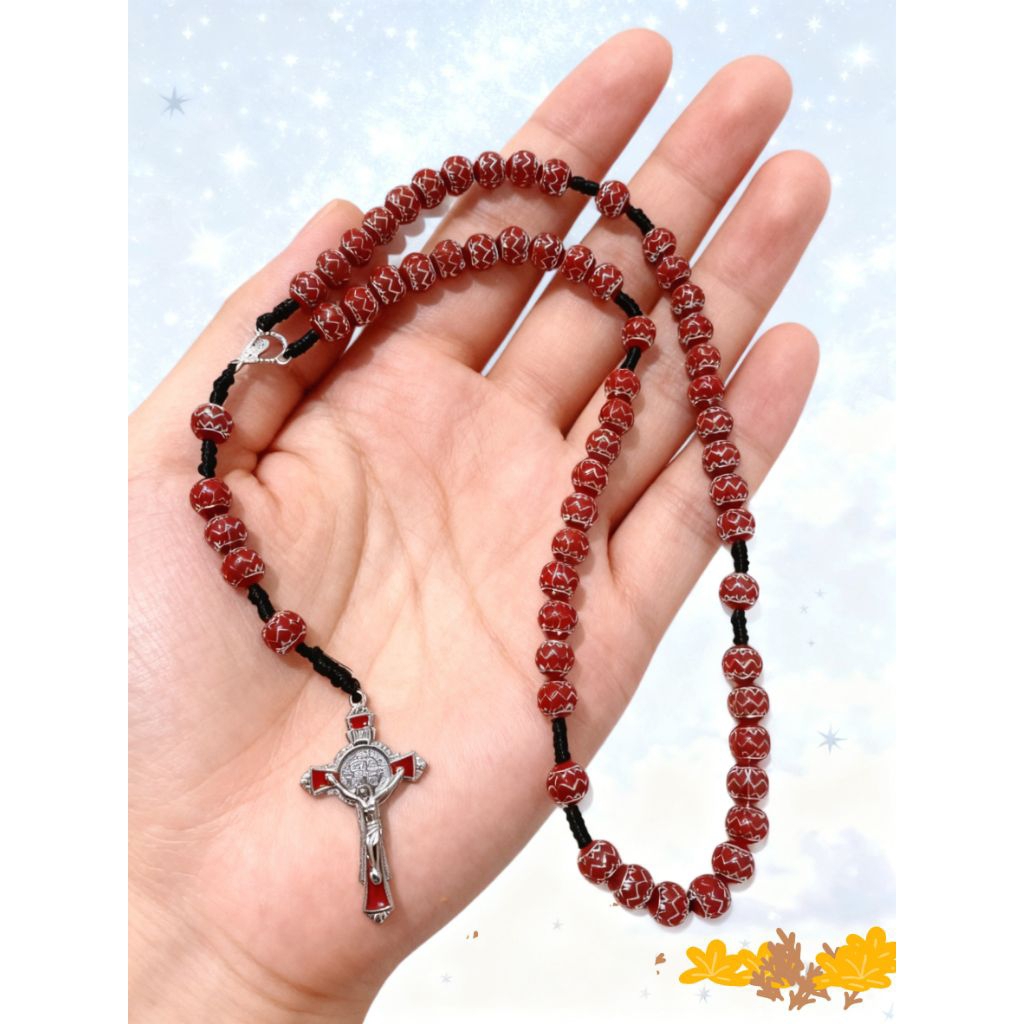 Rosary necklace acrylic accessories | Shopee Philippines