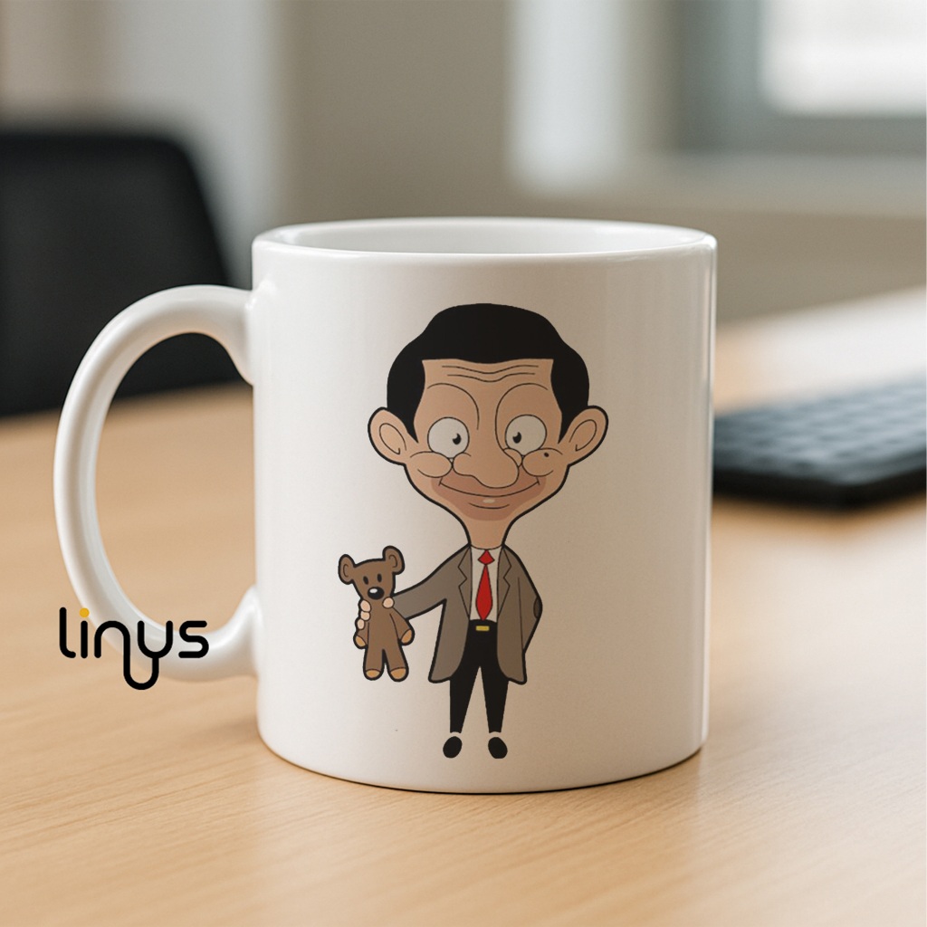 Mr Bean Funny Cartoon Guy Mug Cute Character Coffee Cup Gift Souvenir ...