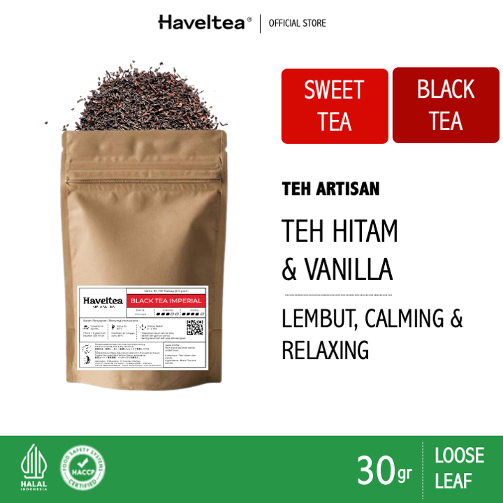 Haveltea Black Tea Imperial Premium Black Tea Blend Cafe-Style Vanilla ...