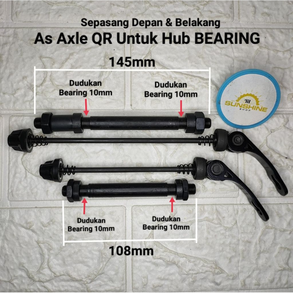 Axle QR Axle Special BEARING Quick Release Front Rear for Folding MTB ...