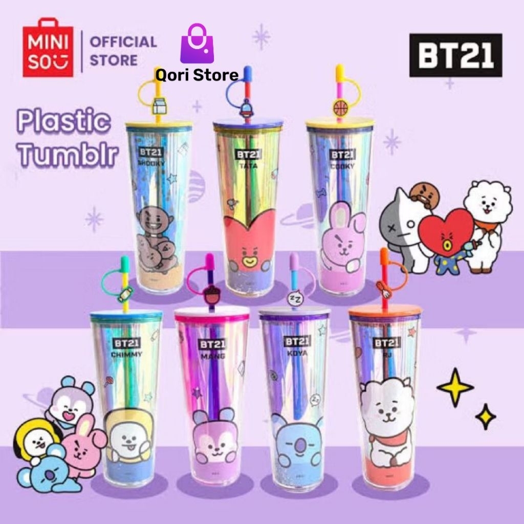 Qori Store - Tumbler Koya Miniso BT21 BPA Free / BPA Free Drinking ...