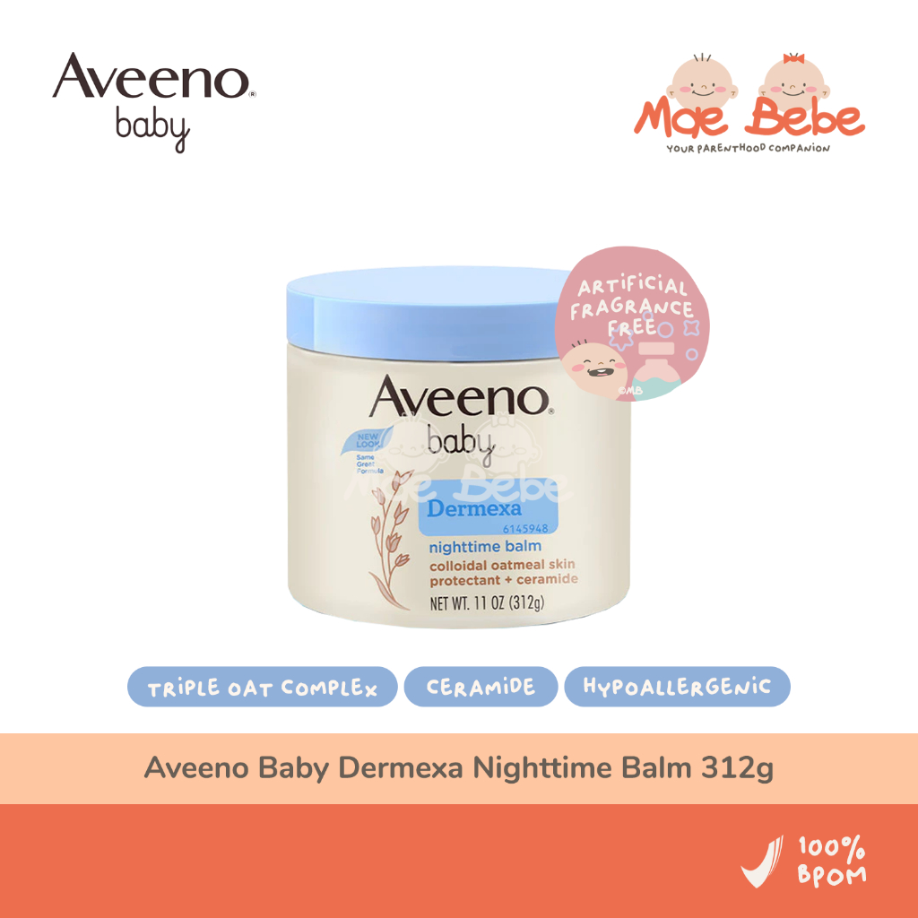 Aveeno BABY Dermexa Nighttime Balm Moisturizing Dry Sensitive Skin for ...