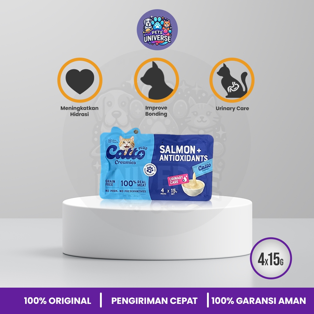 Catto - Snack Treats Adult Cat Food Plus - Creamies Salmon ...