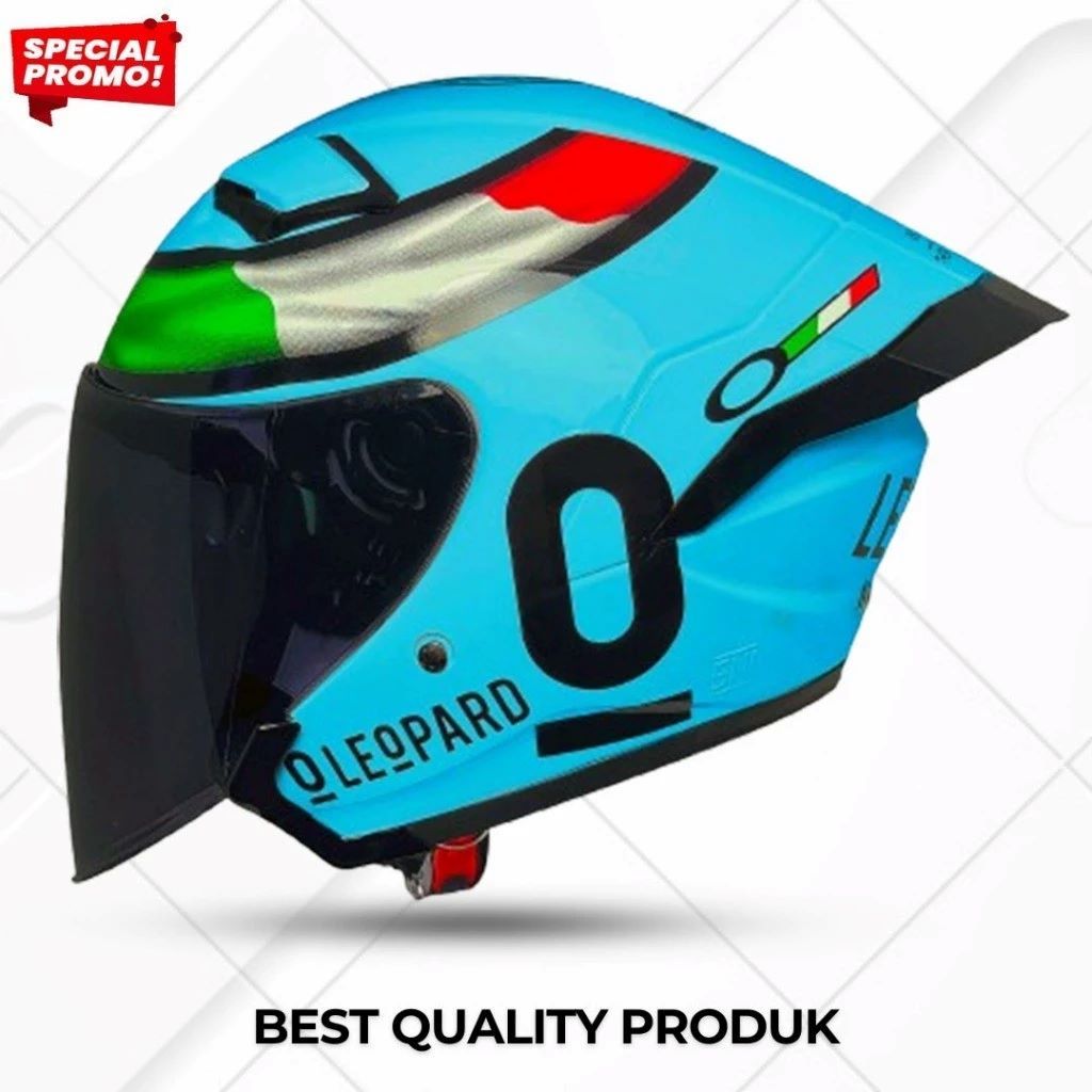 Latest COSMO Mla Leopard Half Face Helmet Matte Black + Spoiler (SNI ...