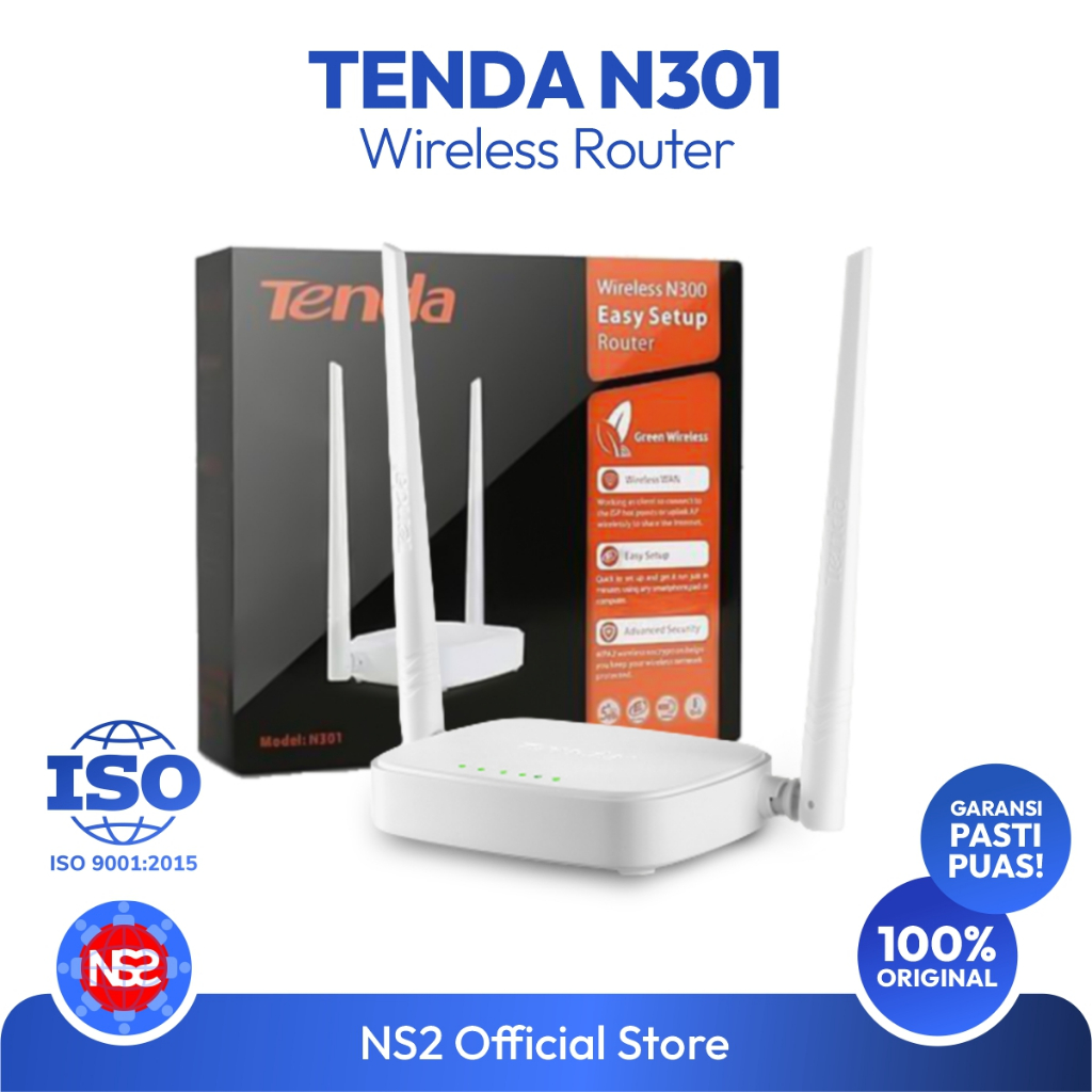 TENDA Wireless Router Tent N301 300Mbps Antenna 2 | Shopee Philippines