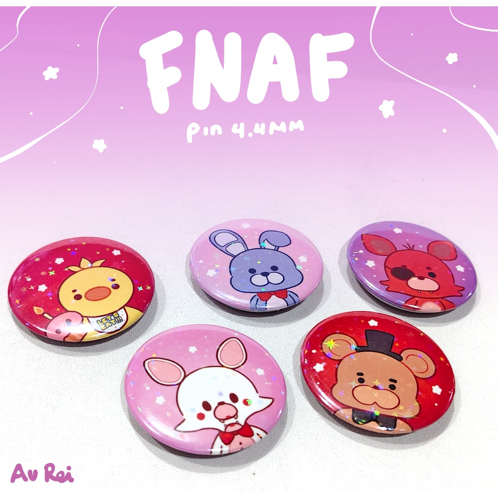 FNAF fan merch five night at freddy bonnie chica foxy mangle by au rei ...