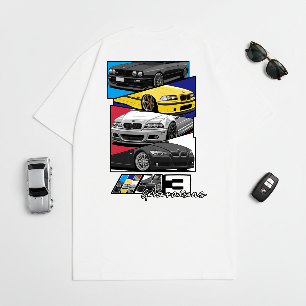 KARIMAKE Unisex Distro T-Shirt with Car Image bmw E30 E46 E92 M3 ...