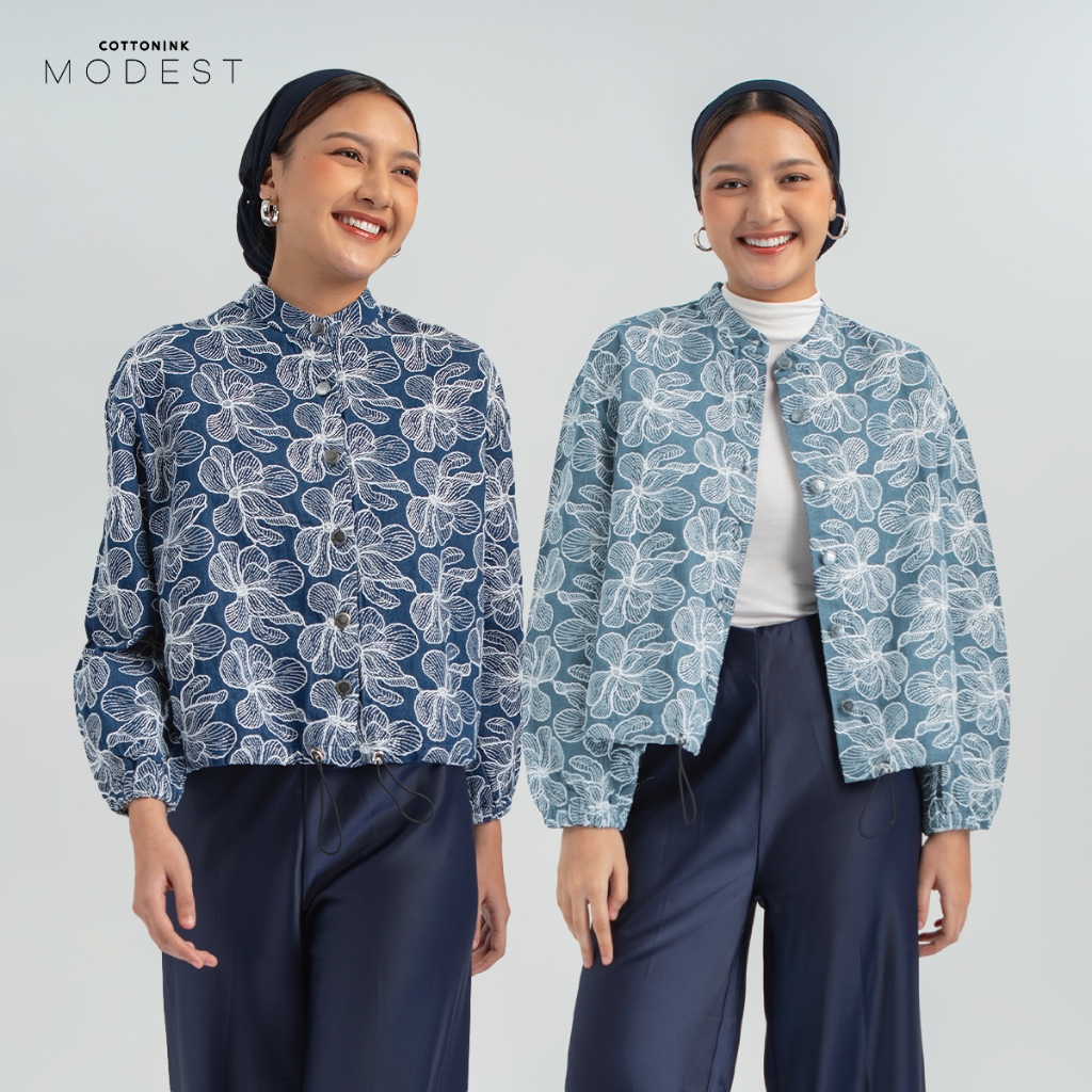 COTTONINK - Outerwear Jacket Denim Jena RayaModest2026 | Shopee Philippines
