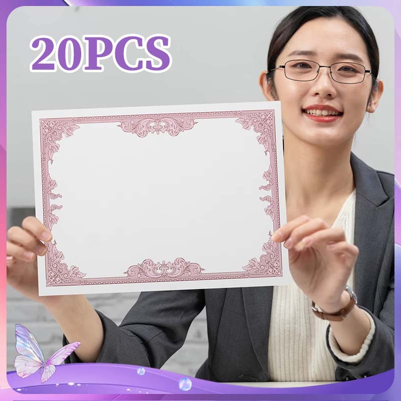 Blank A4 Certificate Charter Paper Paper for Award Certificates 20pcs ...