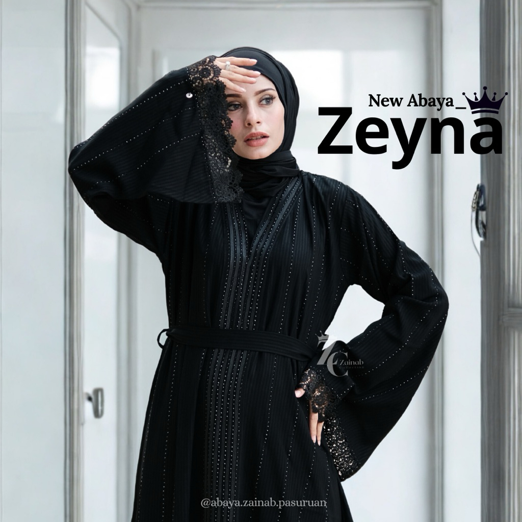 NEW (ZEINA ABAYA) black teenager by zainab collection | Shopee Philippines