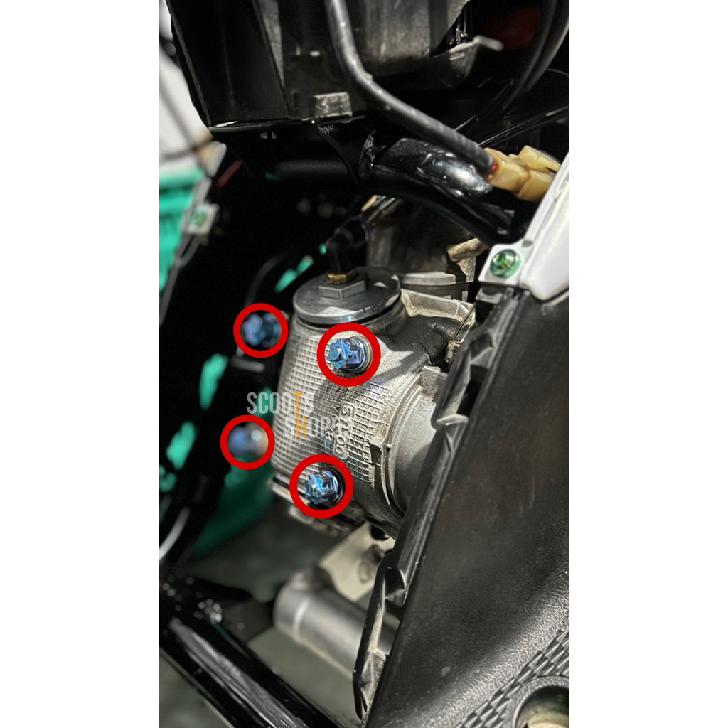 Titanium bolts gr5 set of head nuts 4pcs yamaha mio sporty smile ...