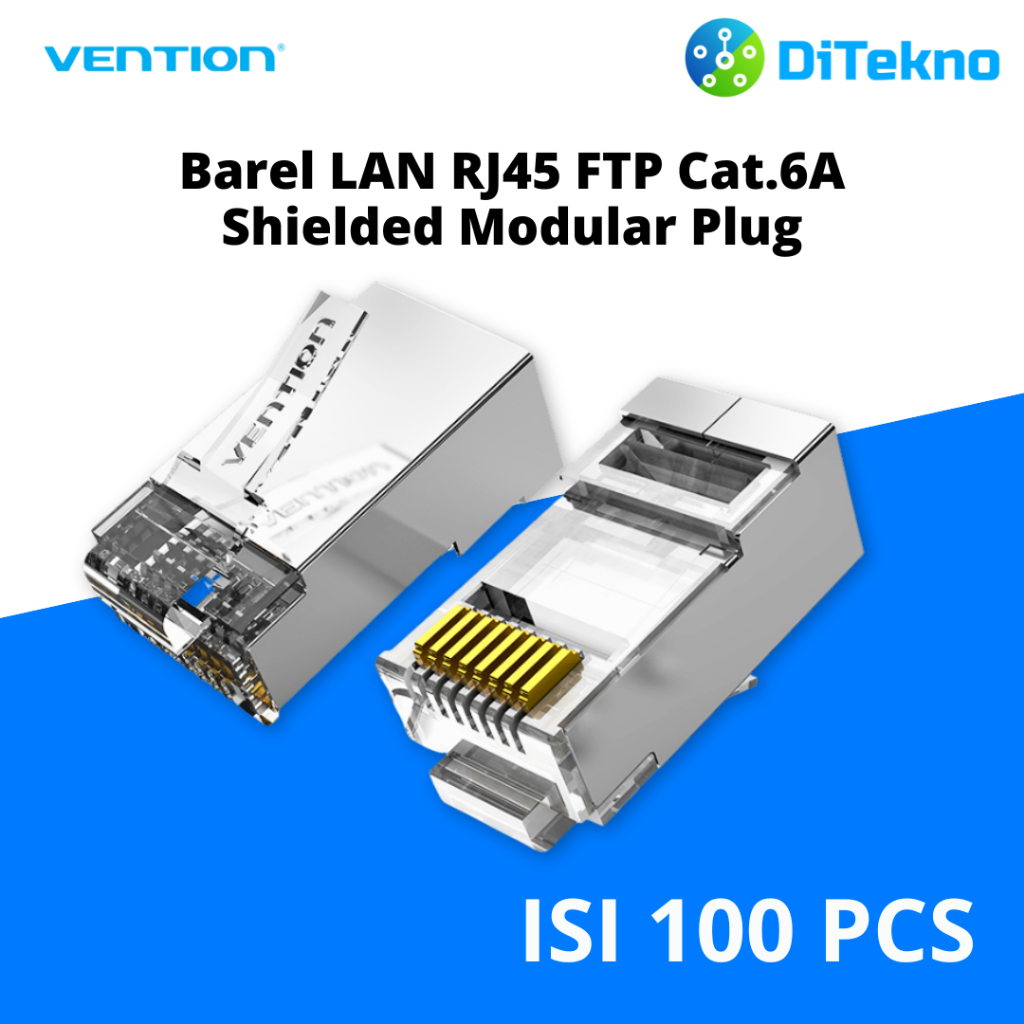 Vention Barrel LAN RJ45 FTP SFTP Cat6A Shielded Modular Plug contents ...