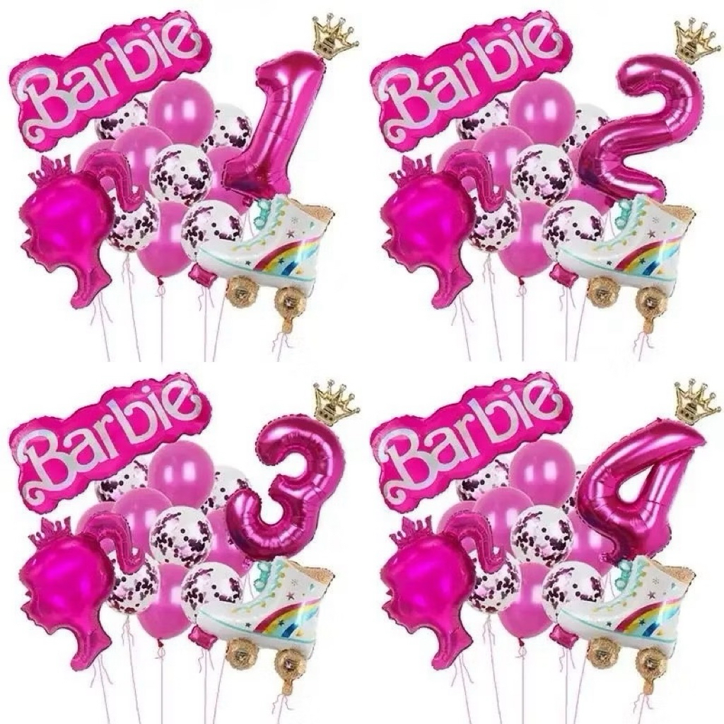 BEAUTIFUL DOLL BALLOON PACKAGE WITH PINK WHEELS 80cm | Shopee Philippines