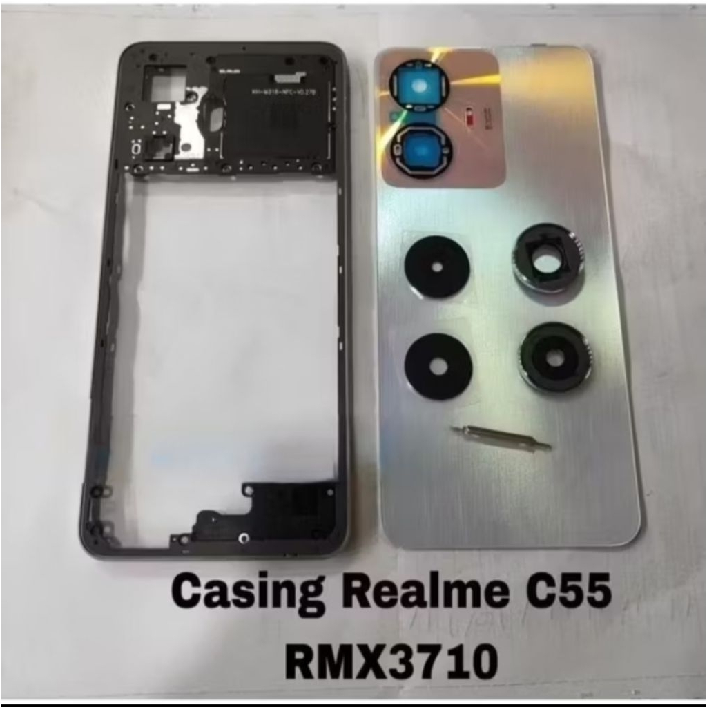 Casing kesing housing fullset realme c55 complete 2 parts bezel bezel ...