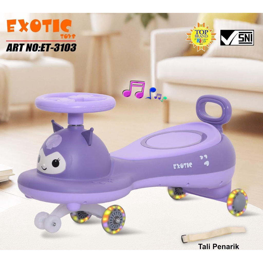 Swing Car Exotic ET3103 Magic Car Kuromi with Music Lights and Wheels ...