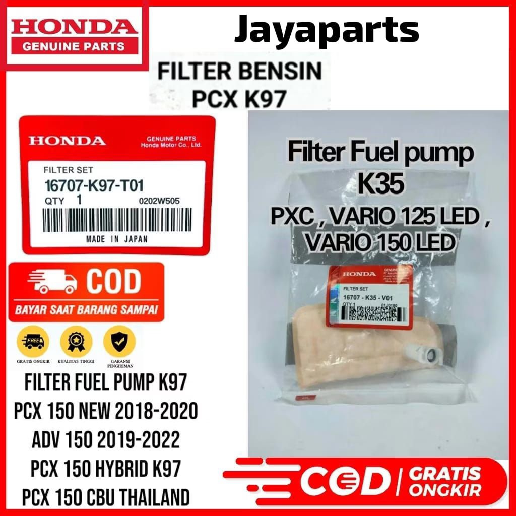 FUEL FILTER FUEL PUMP FILTER SET PEMPES HONDA PCX 150 CBU THAILAND ADV ...