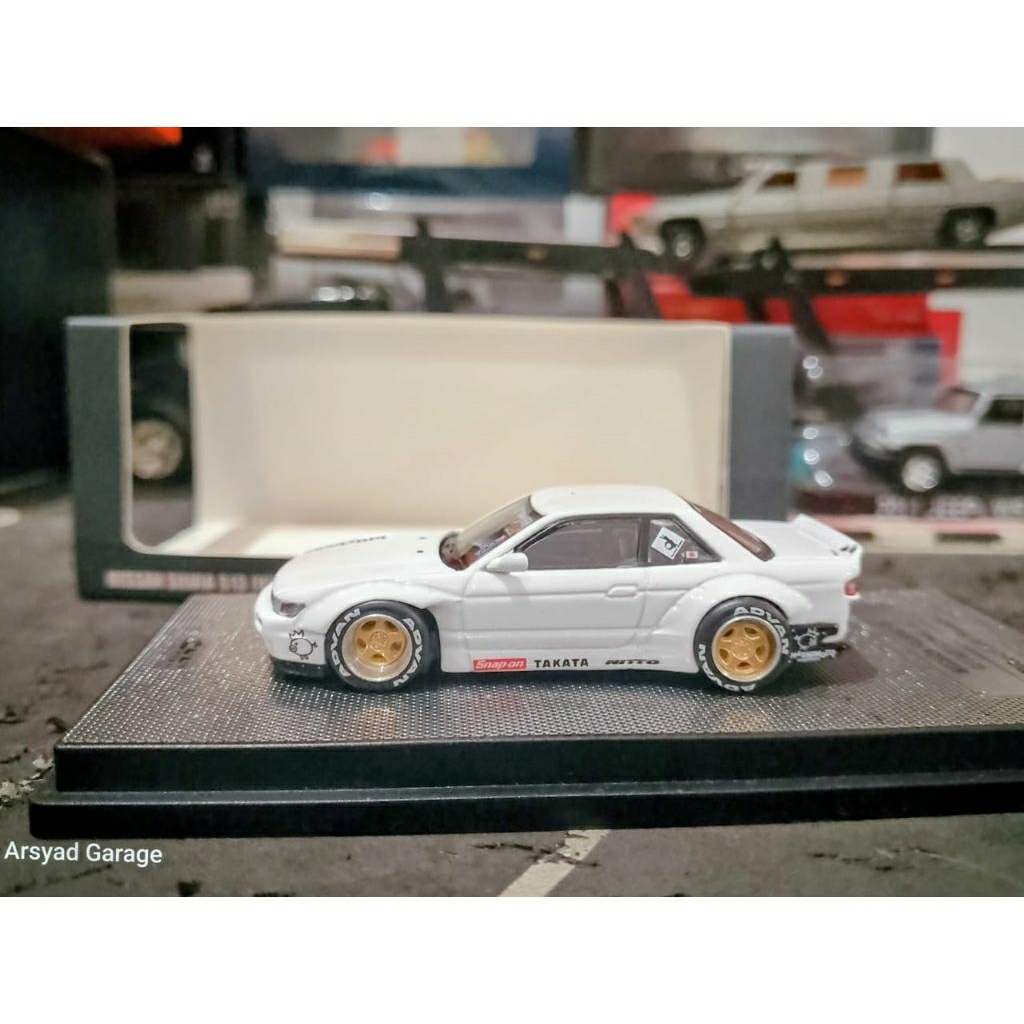 Diecast inno64 Nissan Silvia S13 V2 Pandem Rocket bunny White Swap rim ...