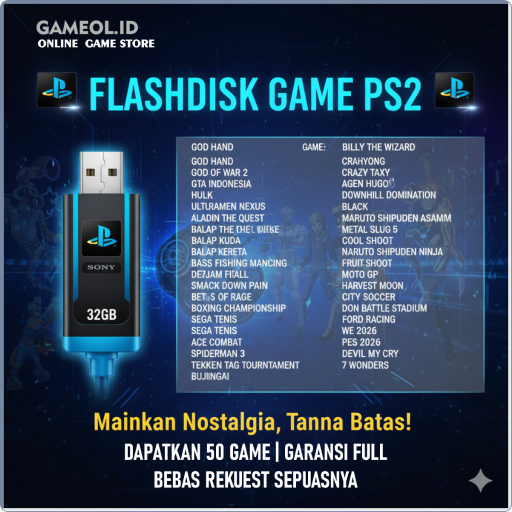 PS2 Game Flash Drive PACKAGE 50 GAMES FULL WARRANTY | Shopee Philippines