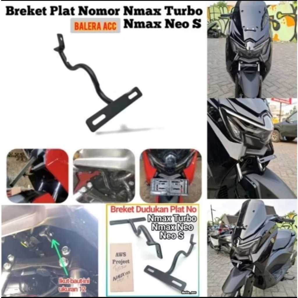 Nmax Techmax Neo S Nmax Turbo 2024 License Plate Holder Bracket, Latest ...