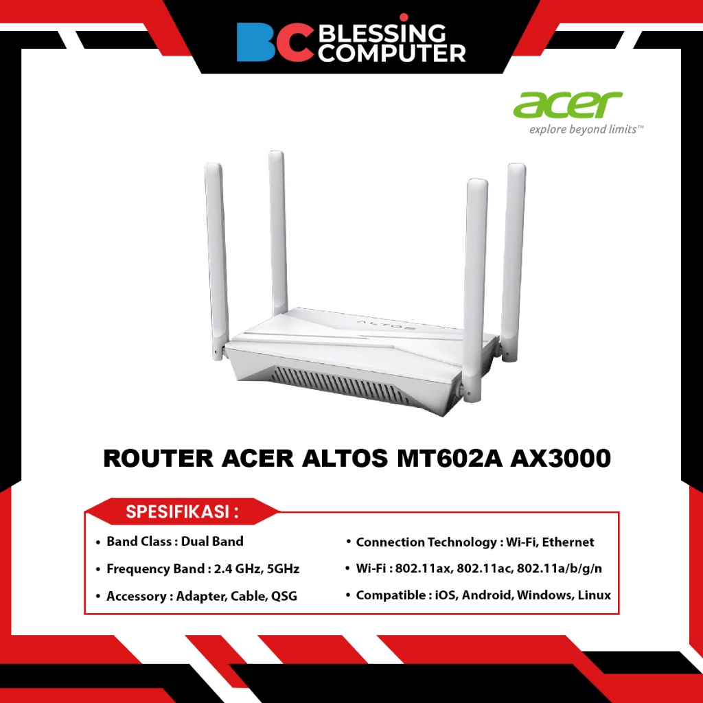 ALTOS MT602A AX3000 ACER ROUTER | Shopee Philippines