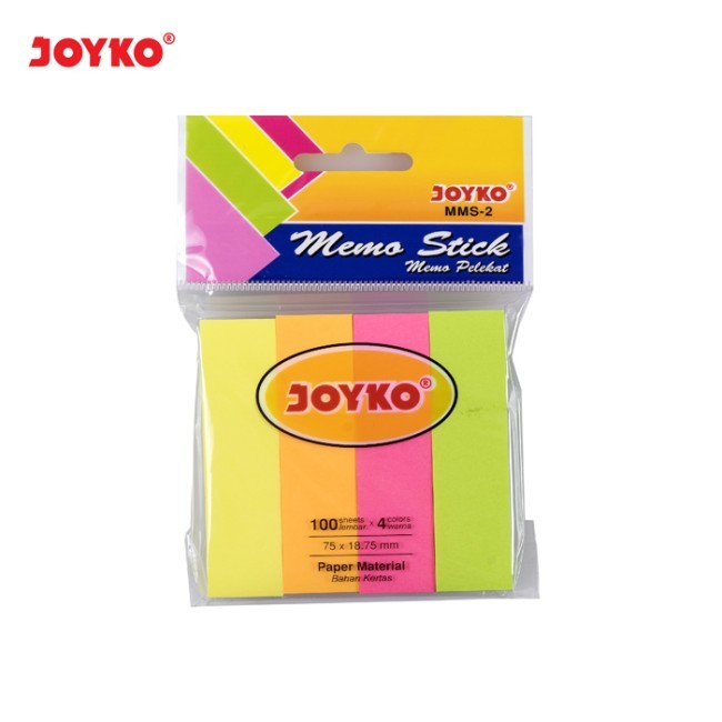 Memo Stick Joyko MMS Sticky Note/ - 2 Contents 4 Colors Memo Paper ...