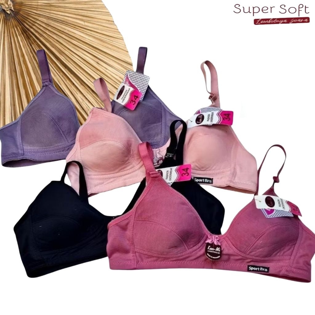 Adult Women's Bra Pack of 6 Pcs Sports Bras Without Foam and Without ...