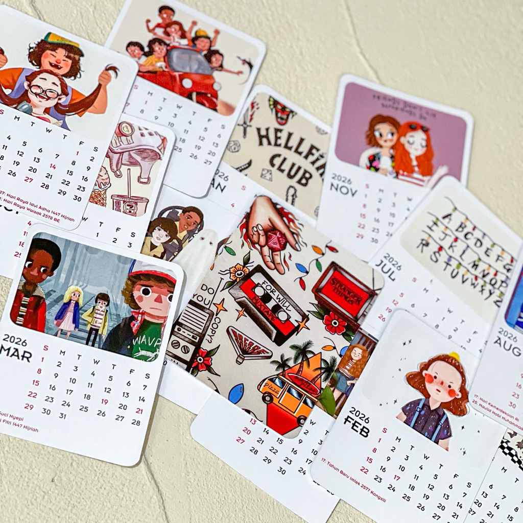 2026 Stranger Things Aesthetic Calendar | Shopee Philippines