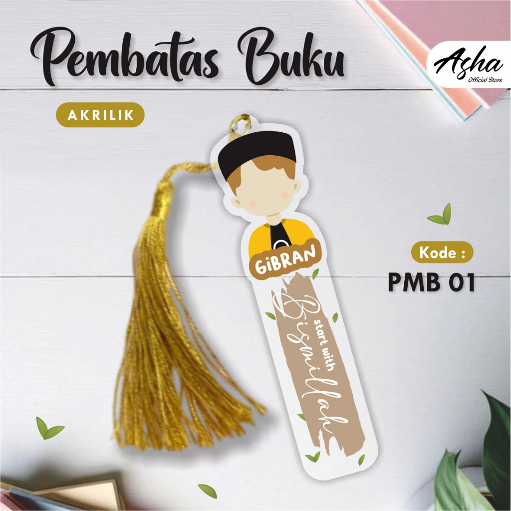 Aesthetic Tassel Bookmark Acrylic Material Custom Name Bookmark ...