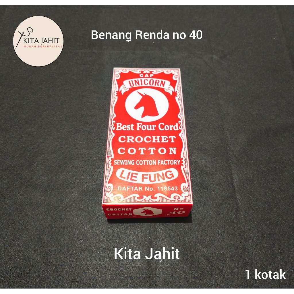 KATUN KUDA Brand Lace Thread no. 40 (1 box) Unicorn Cotton Knitting ...