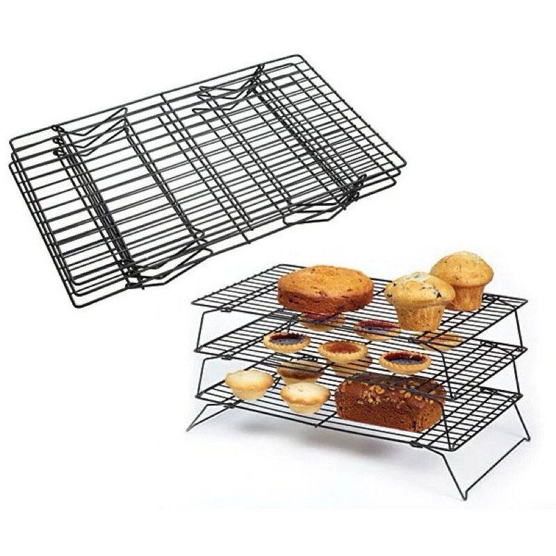 3-Tier Stainless Steel Cooling Rack for Cakes | Shopee Philippines