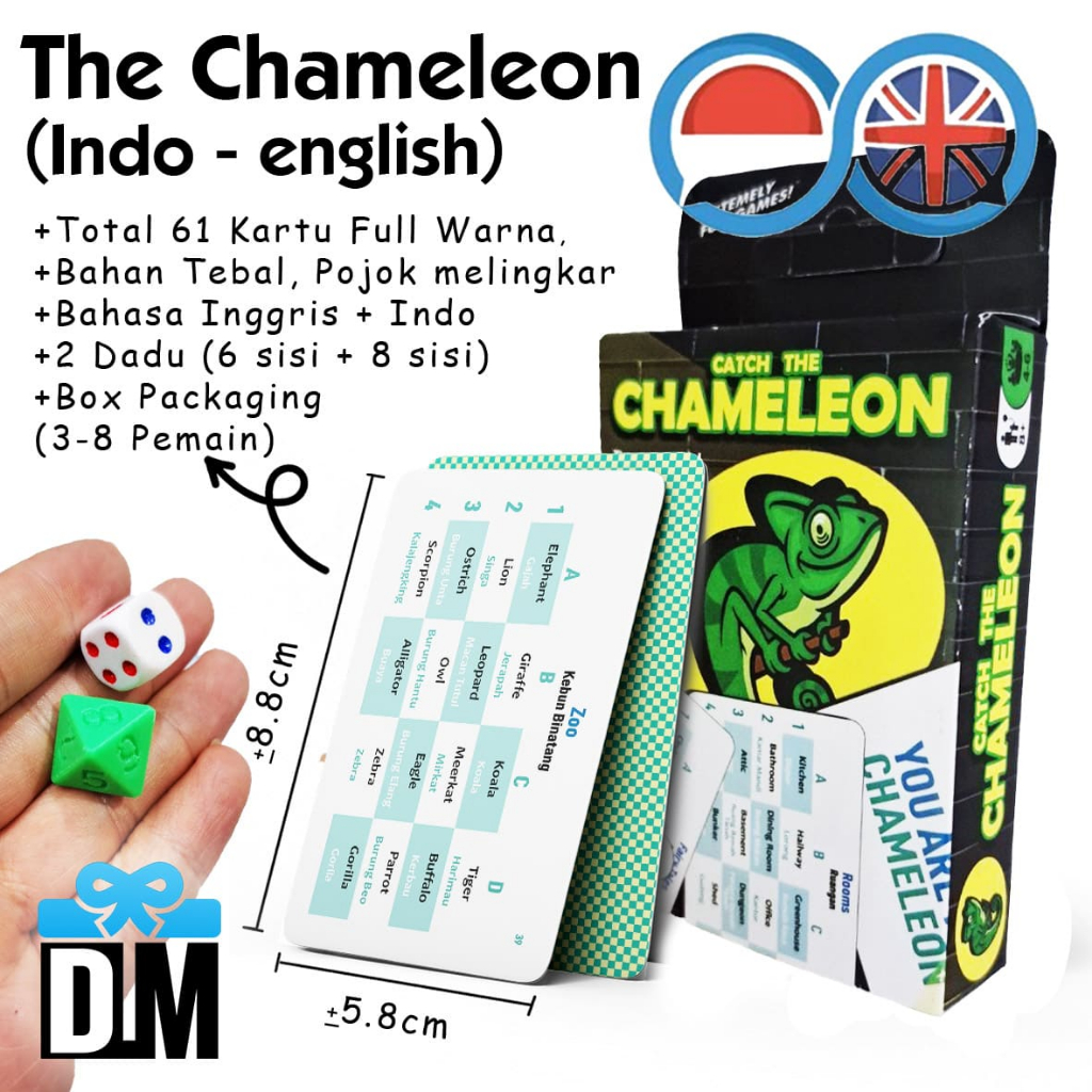 The Chameleon card toy, there is a spy, you're a chaneleon, Spy ...