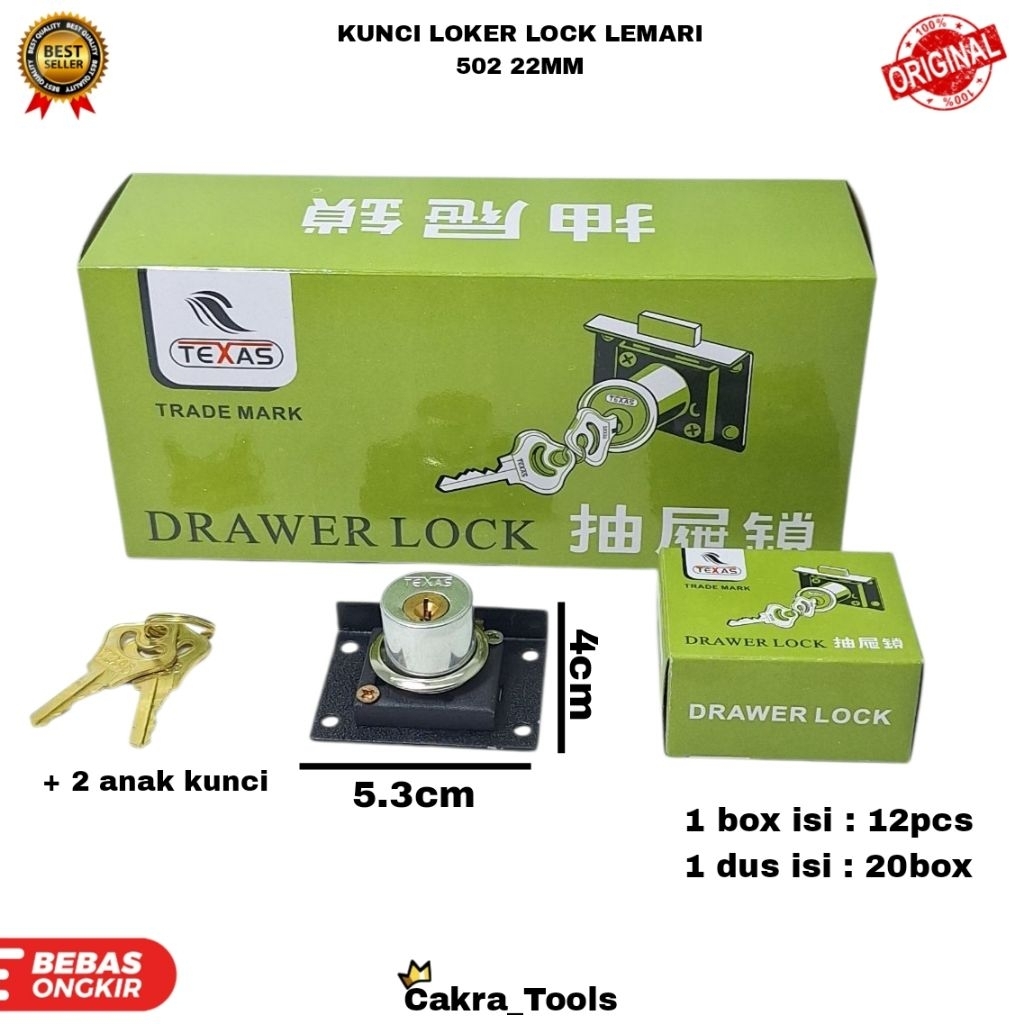 LARGE DRAWER LOCK 502 22MM LOCKER LOCK DRAWER LOCK 22MM | Shopee ...